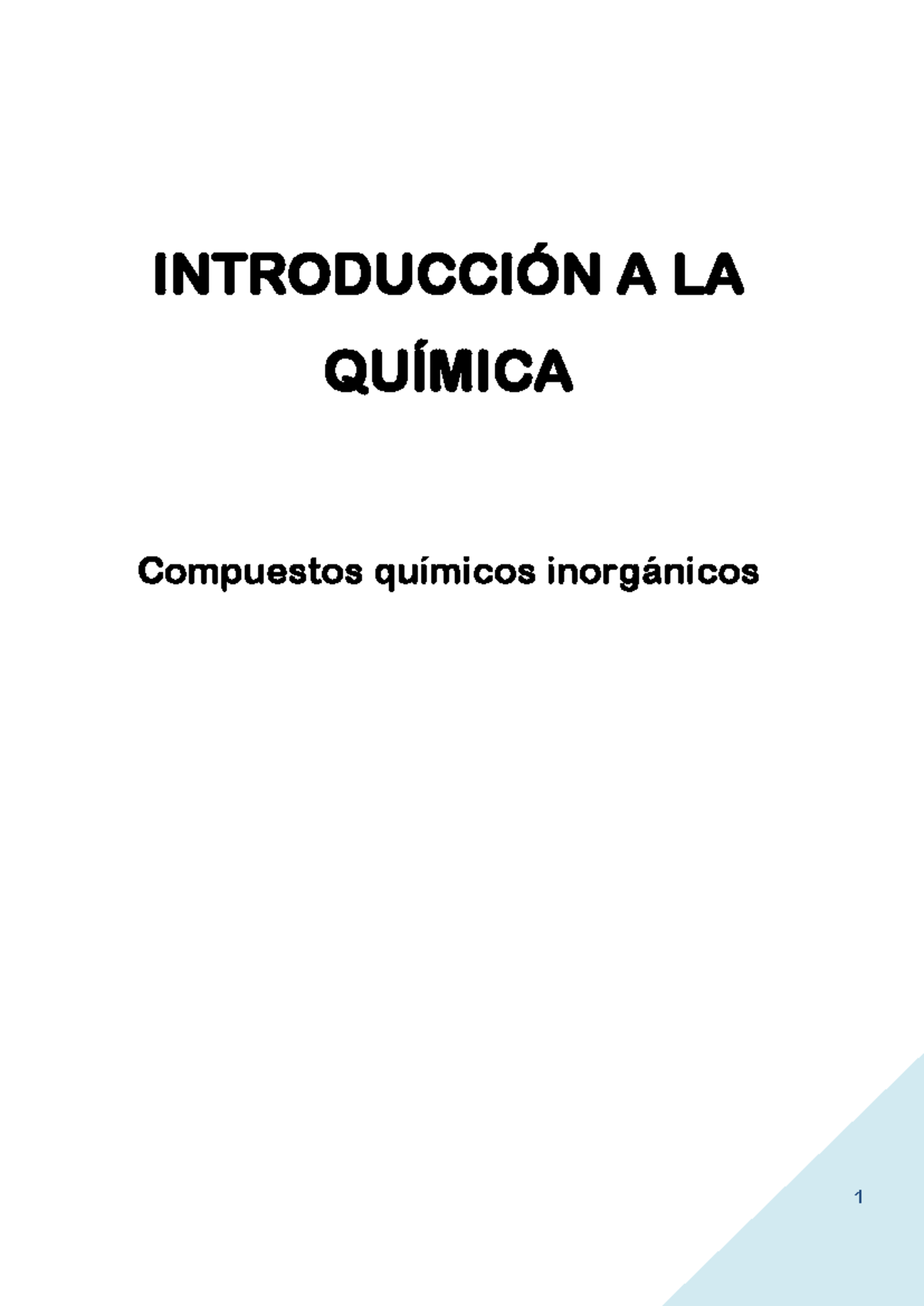 Compuestos Quimicos inorganicos - INTRODUCCIÓN A LA QUÍMICA Compuestos ...