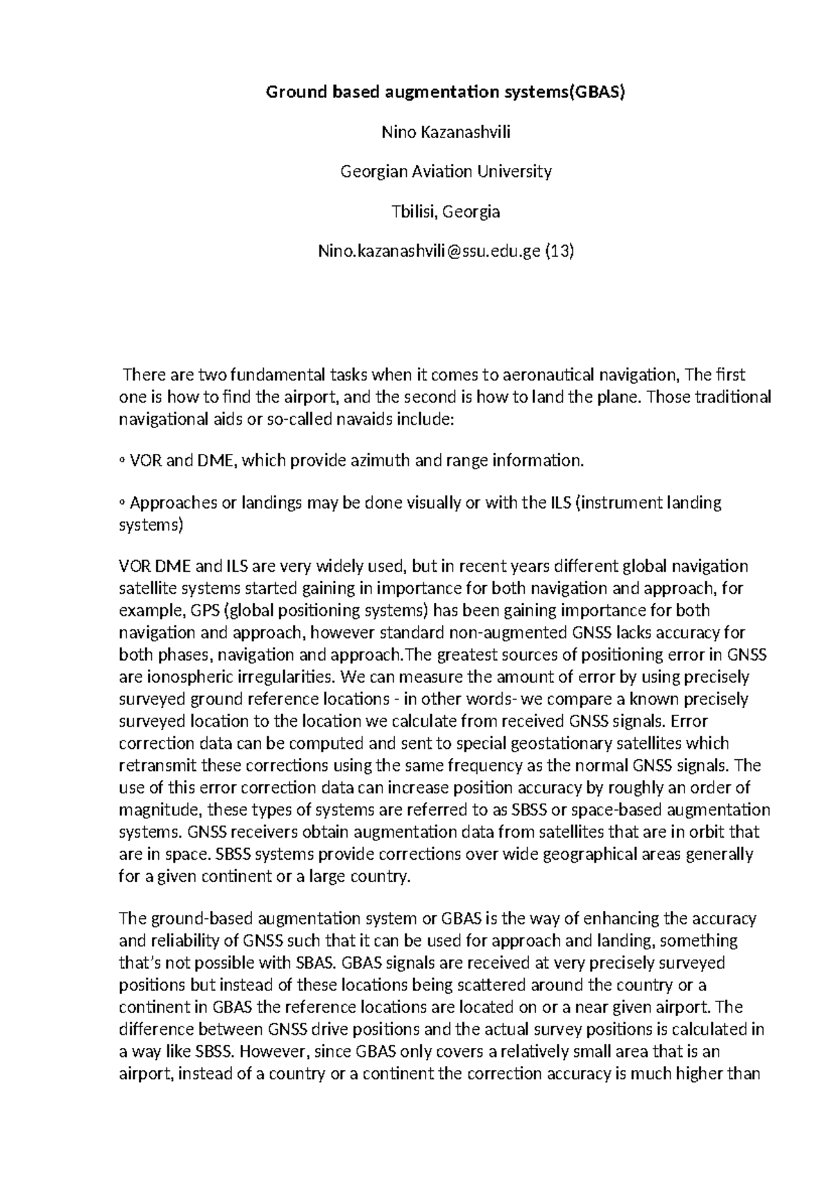 GBAS - important/ - Ground based augmentation systems(GBAS) Nino ...