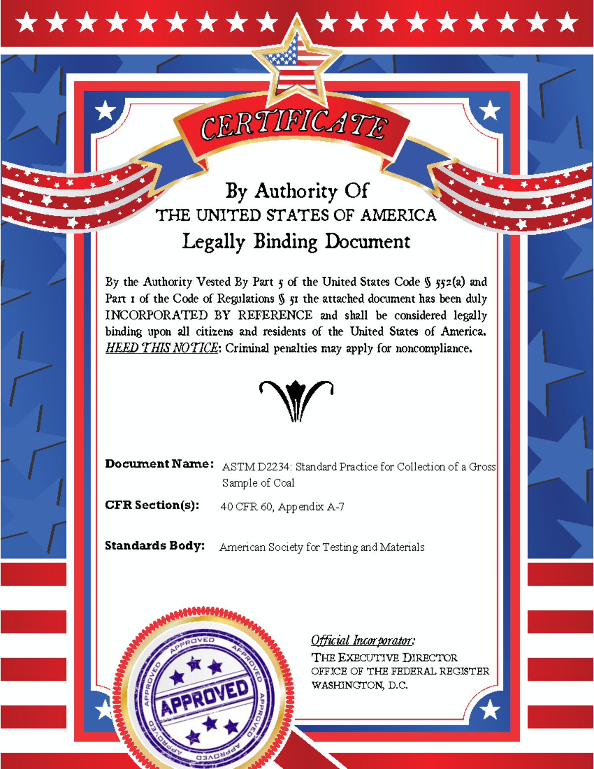 Astm-d2234-1998 compress - By Authority Of THE UNITED STATES OF AMERICA ...