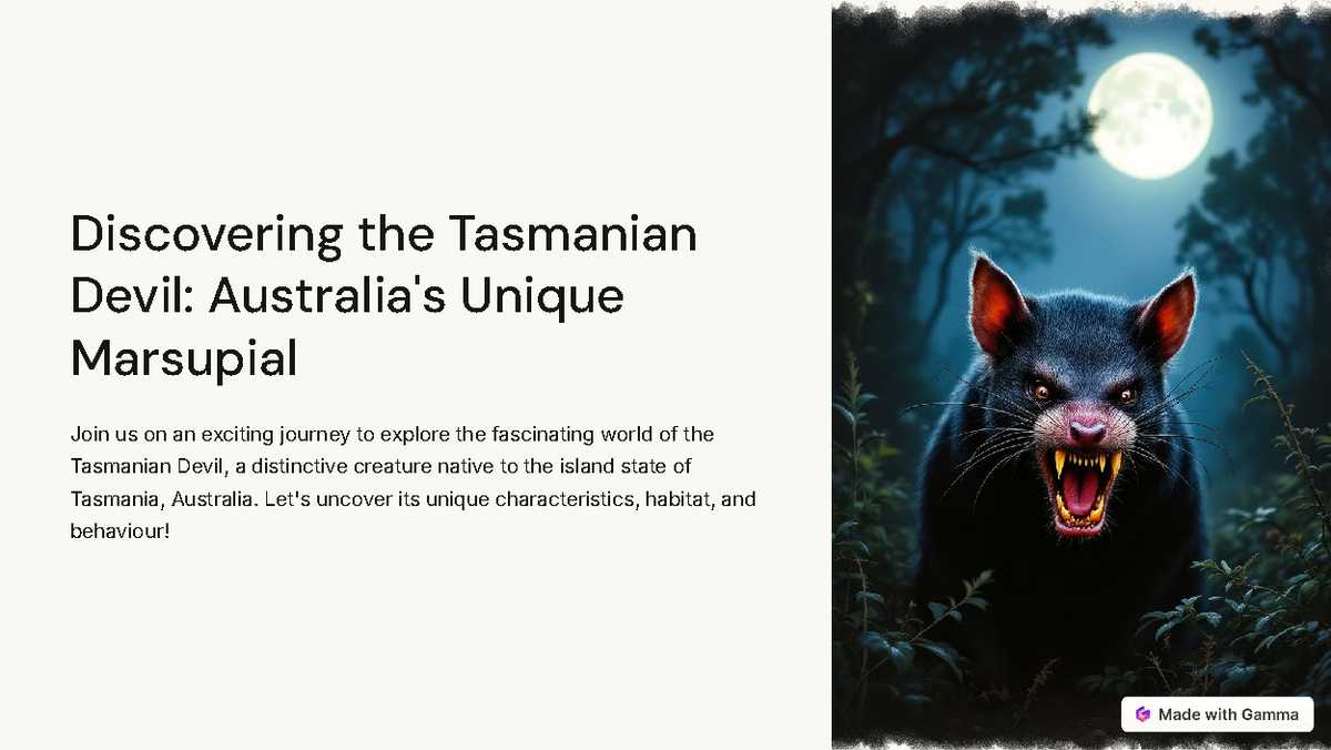 Discovering the Tasmanian Devil Australias Unique Marsupial ...
