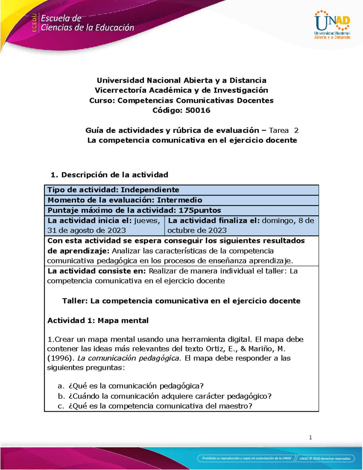 Guía de actividades y rúbrica de evaluación Tarea 2 - La competencia ...
