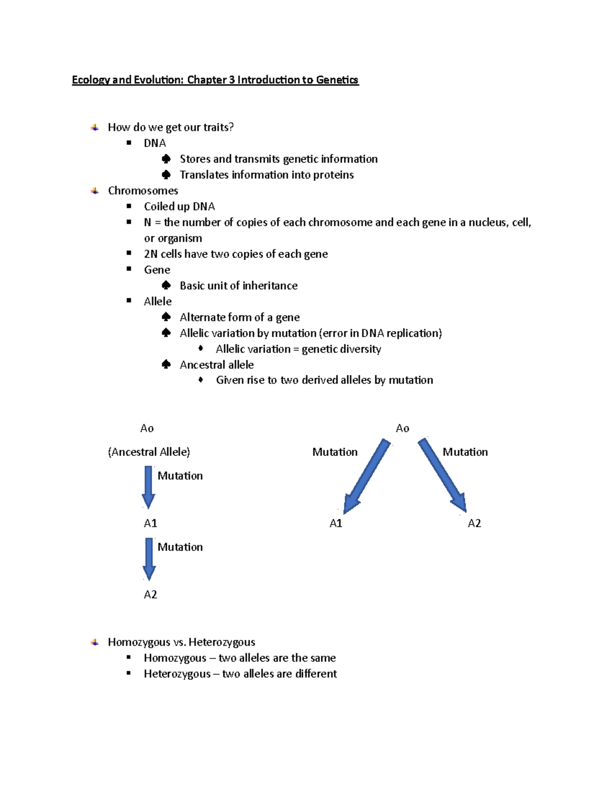 Chapter 3 - Lecture notes 3 - Ecology and Evolution: Chapter 3 ...