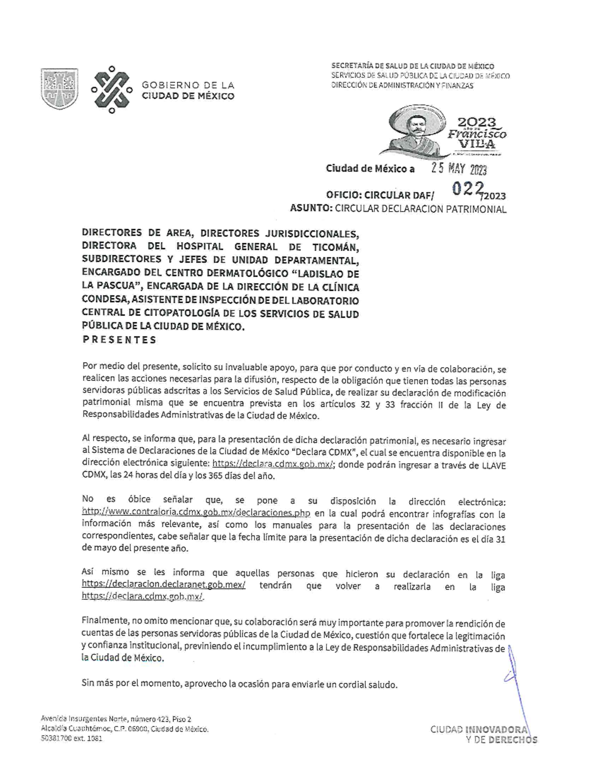 Circular DAF 22 2023 - Artículo ginecología - Ginecologia - Studocu