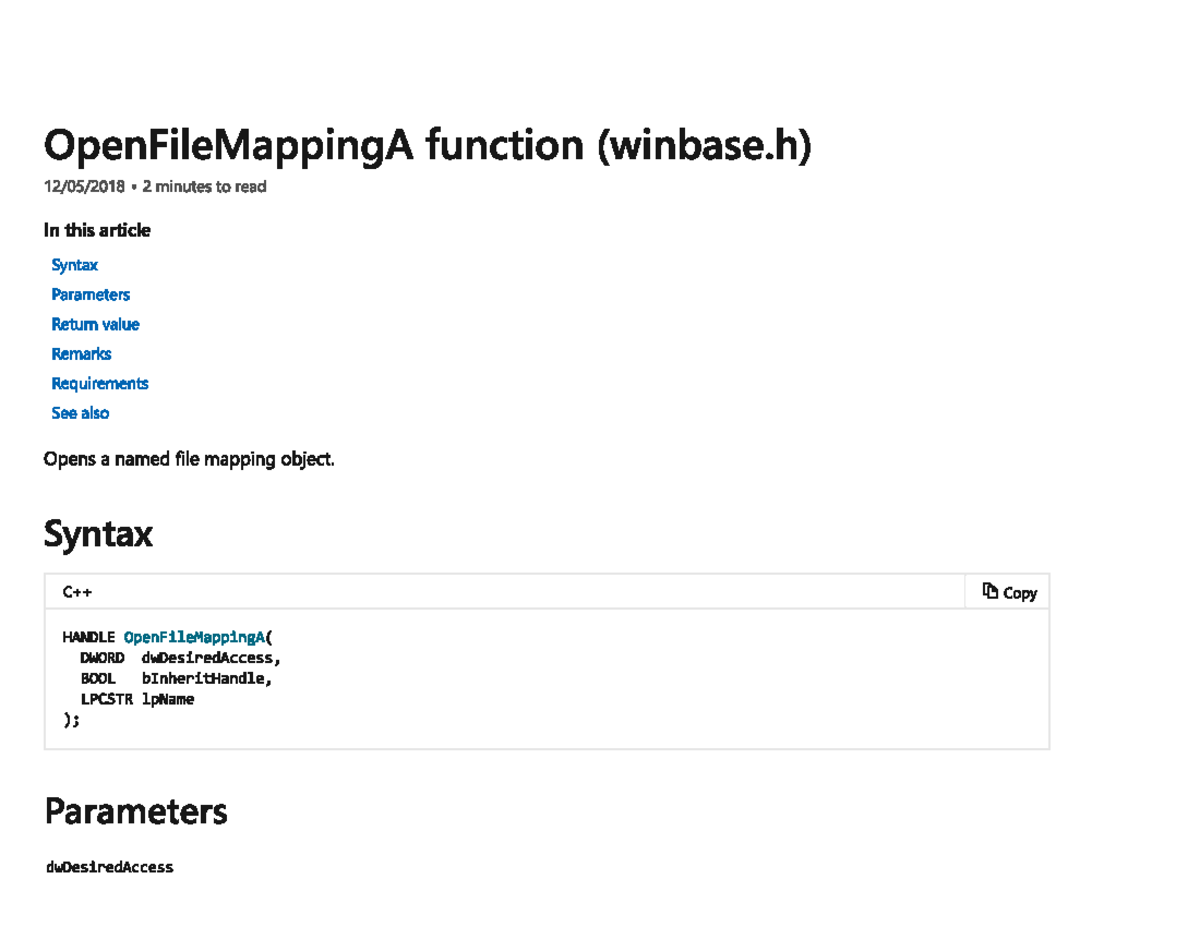 Open File Mapping - Lecture notes 1-12 - CPE 408 - Studocu
