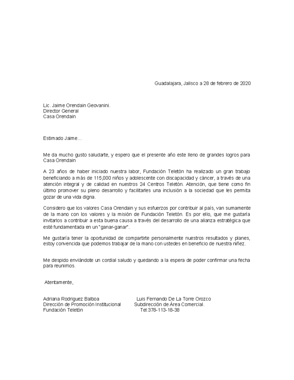 CASA Orendain - ortografía - Guadalajara, Jalisco a 28 de febrero de ...