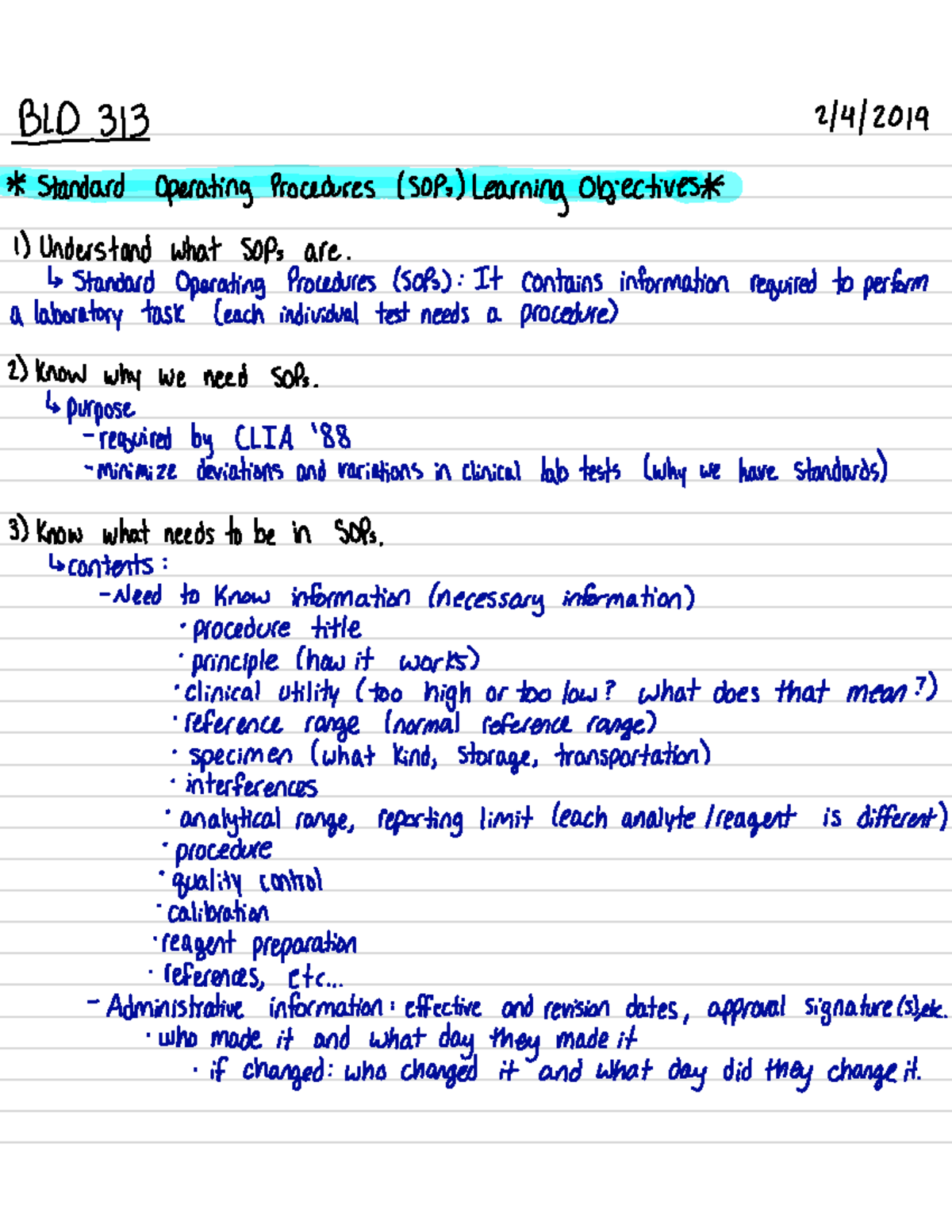 BLD 313 (SS19) 7 - learning objectives - BID 313 2/4/ - * Standard ...