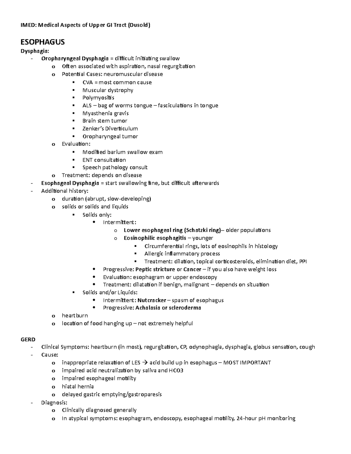 6,7. Medical Aspects of Upper GI Tract (Dusold) - IMED: Medical Aspects ...