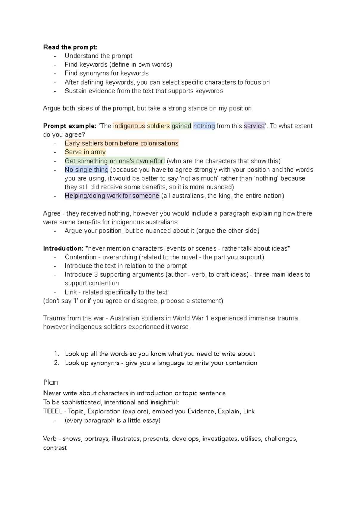 How to craft analytical response for upcoming sac - Read the prompt ...