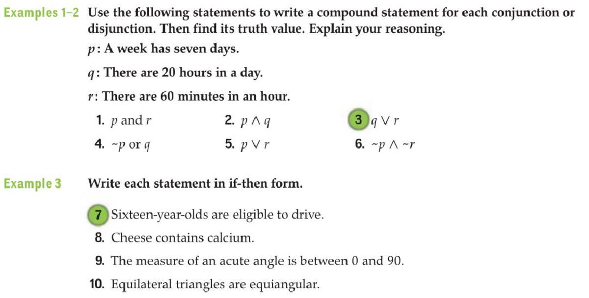 2 - Use the following statements to write a compound statement for each ...