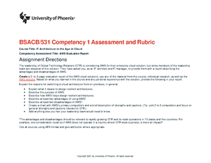 Compentency 3 – Assessment Bsacb 531 - Competency 3 – Assessment BSACB/ Throughout this ...