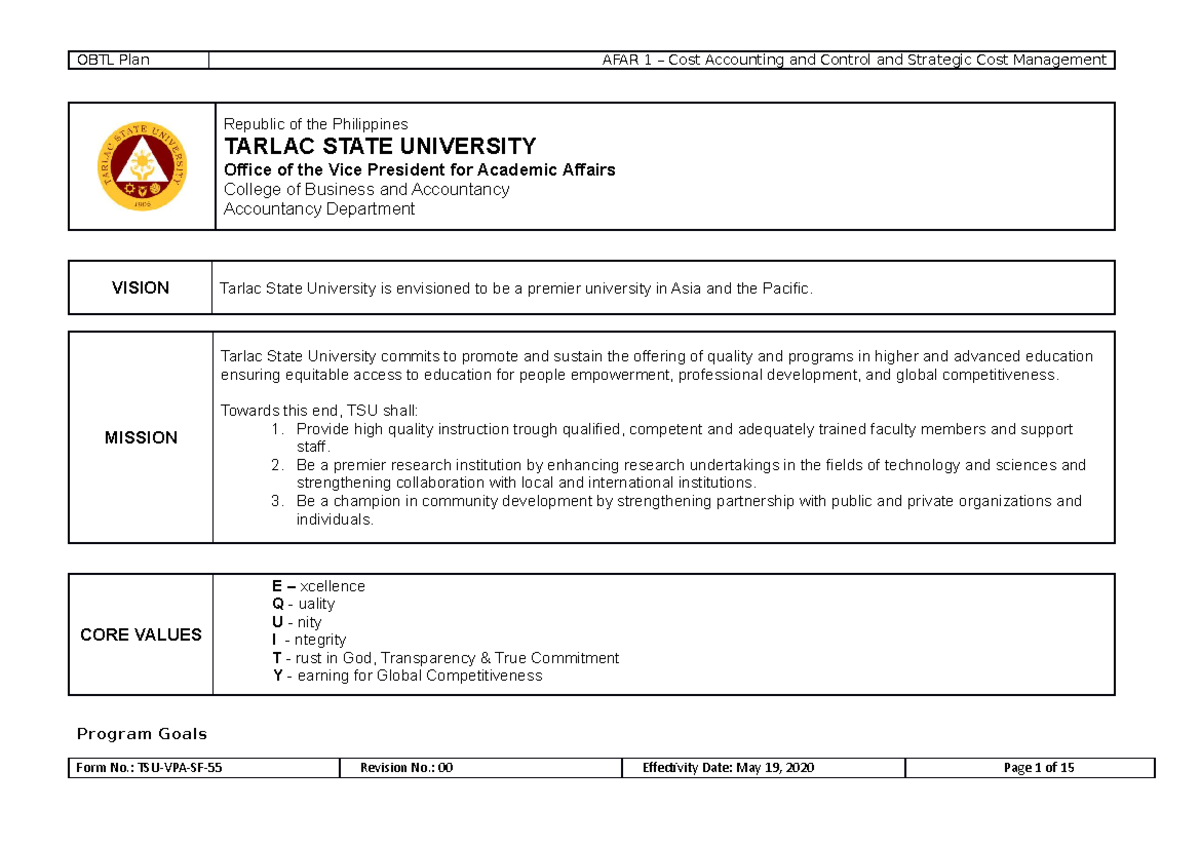 AFAR 1 Flexible OBTL A4 - AFAr 1 obtl - Republic of the Philippines ...