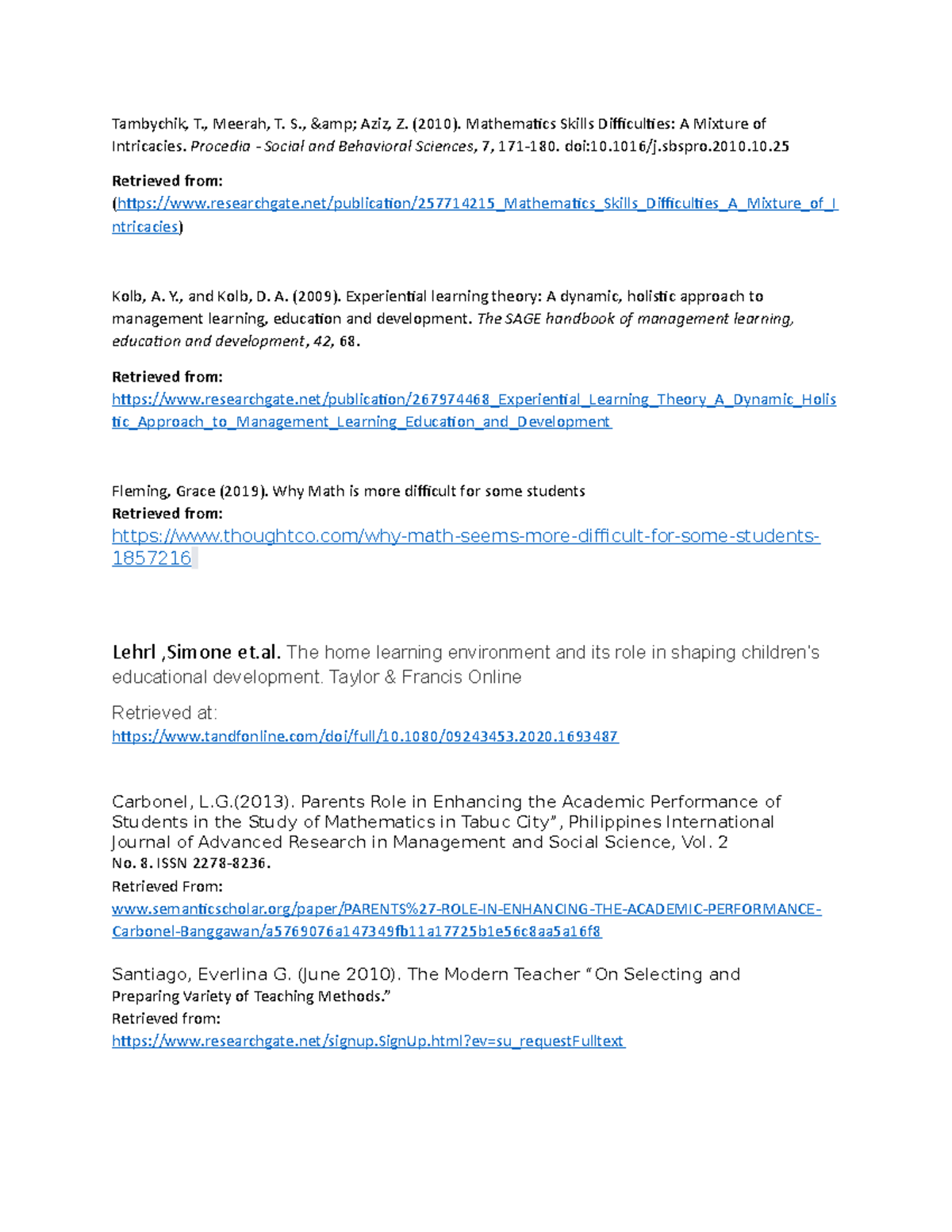 References - Lecture notes 1 nothing follows - Tambychik, T., Meerah, T ...