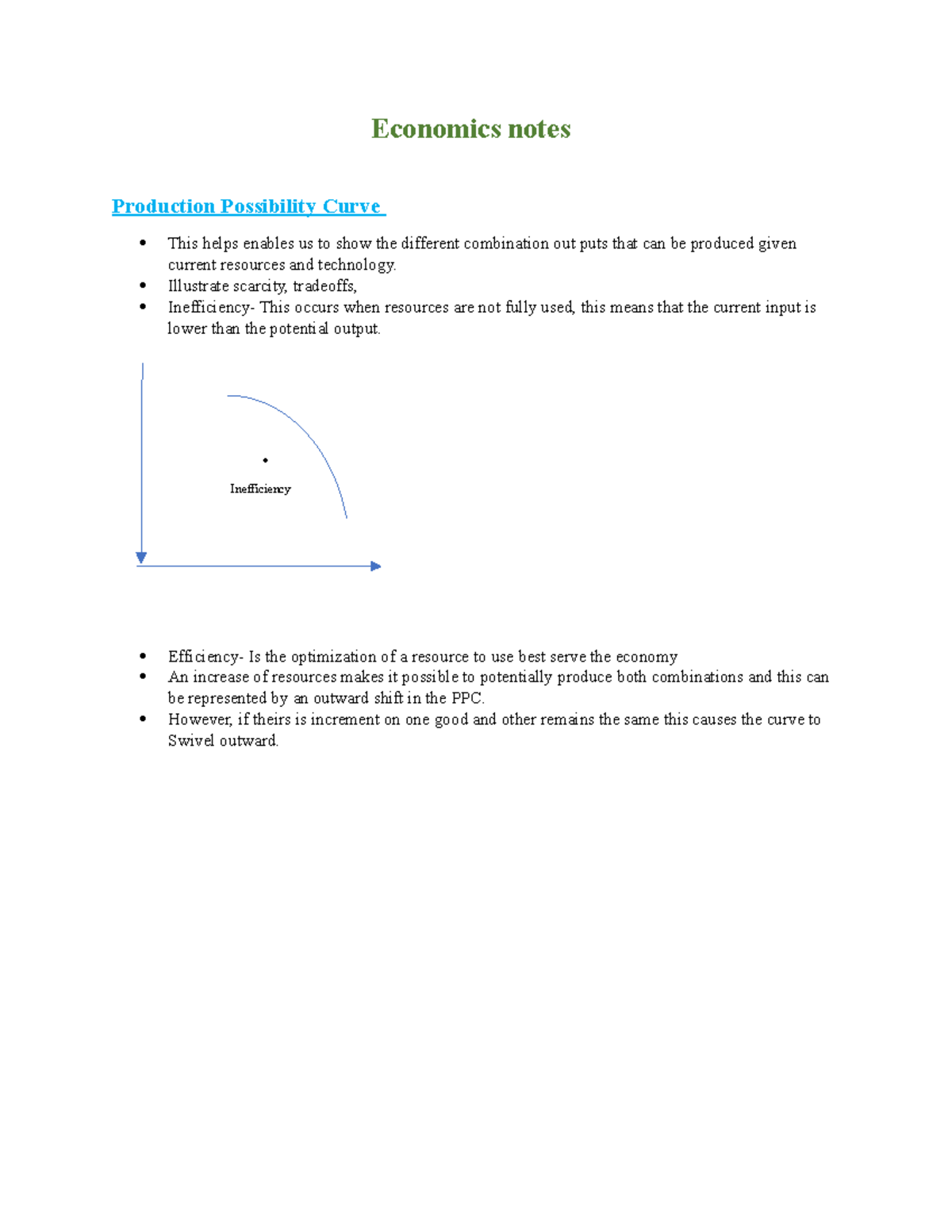 Economics note1 - ECS1501 Summary - Economics notes Production ...