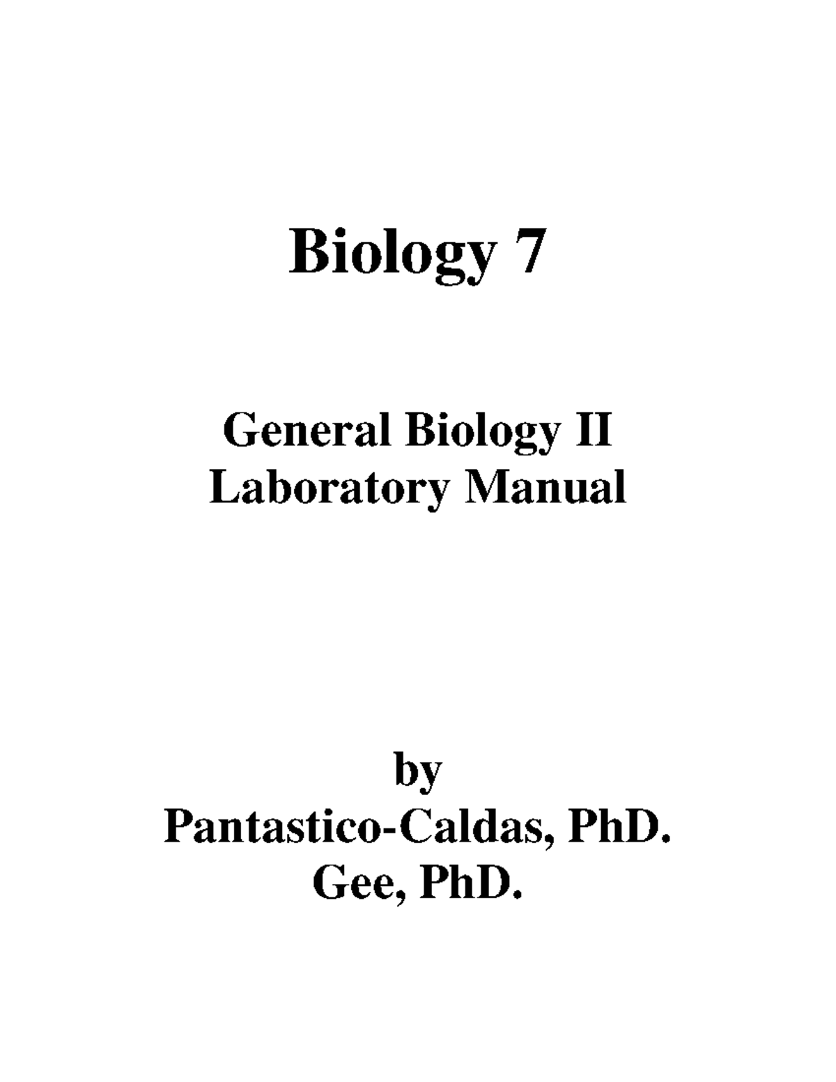 Labexer Bio 7 Sp2016 - Lab Manual for Biology 7 EVOLUTION at LATTC ...