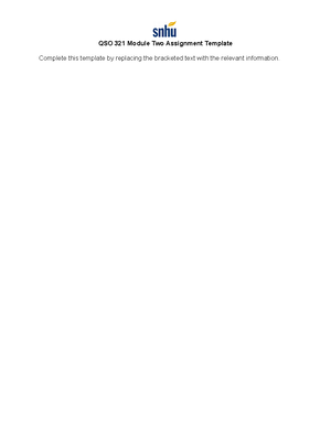 QSO-321 Module 4 Assignment (1) - Dayle Swanson Southern New Hampshire ...