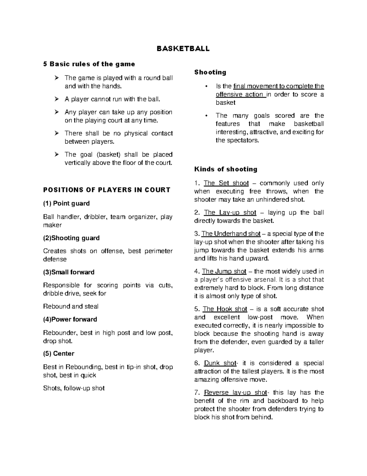 Basketball BASKETBALL 5 Basic Rules Of The Game The Game Is Played basketball-basketball-5-basic-rules-of-the-game-the-game-is-played