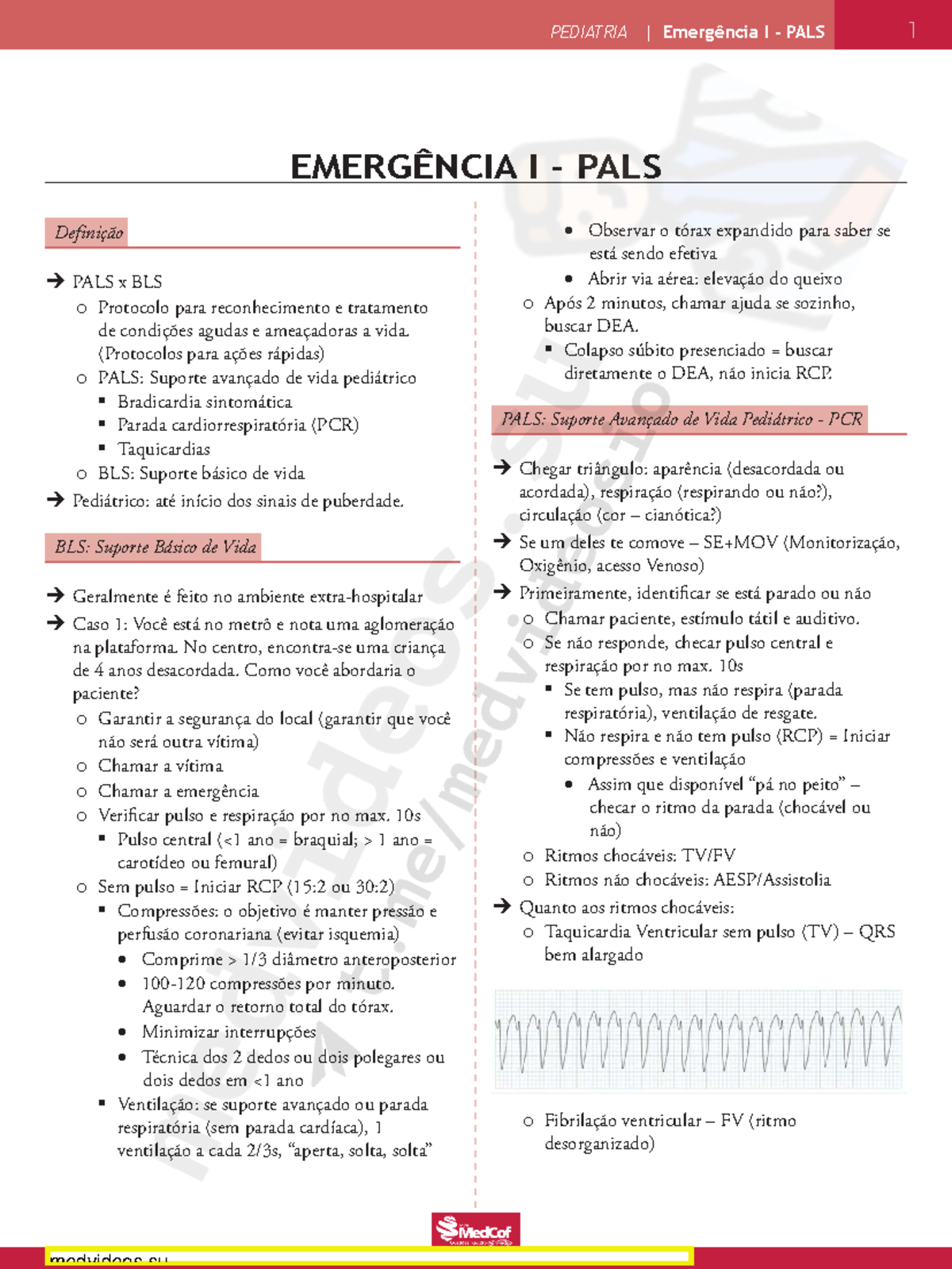 Emergência Pediátricas PALS - Pediatria - Definição è PALS x BLS o ...