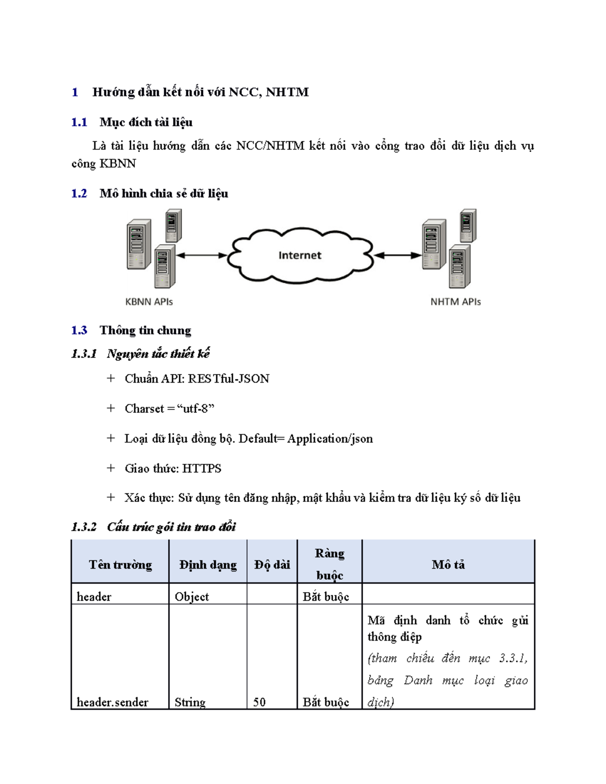 Hướng dẫn kết nối với NCC - 1 Hướng dẫn kết nối với NCC, NHTM 1 Mục ...