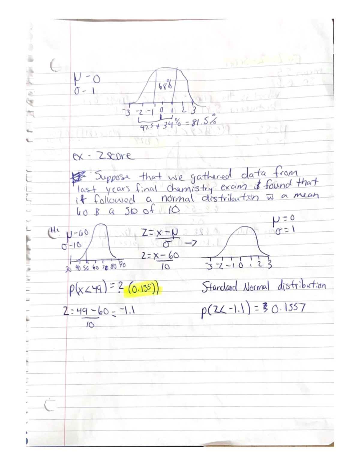 Normal Distribution cont.. - SCMA 3040 - 47 ex zscore the Suppose that ...