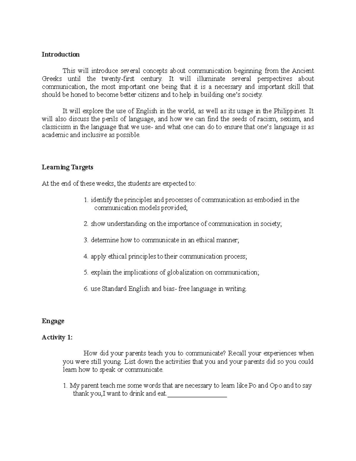 Communication in the Twenty- First Century - Introduction This will ...