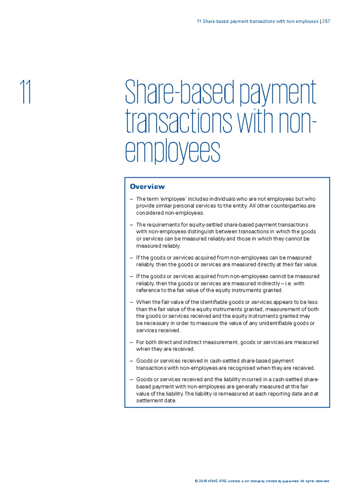 Share-based payments – IFRS 2 handbook - 11 Share-based payment transactions with non- employees ...