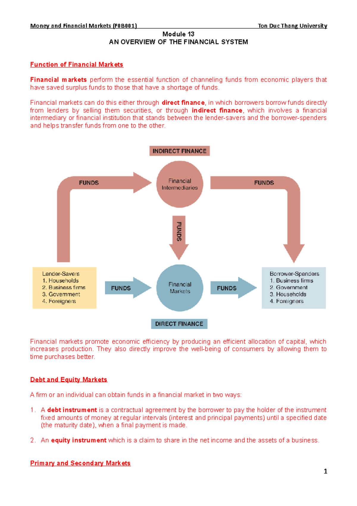 13 - An Overview of the Financial System-3 - Module 13 AN OVERVIEW OF ...