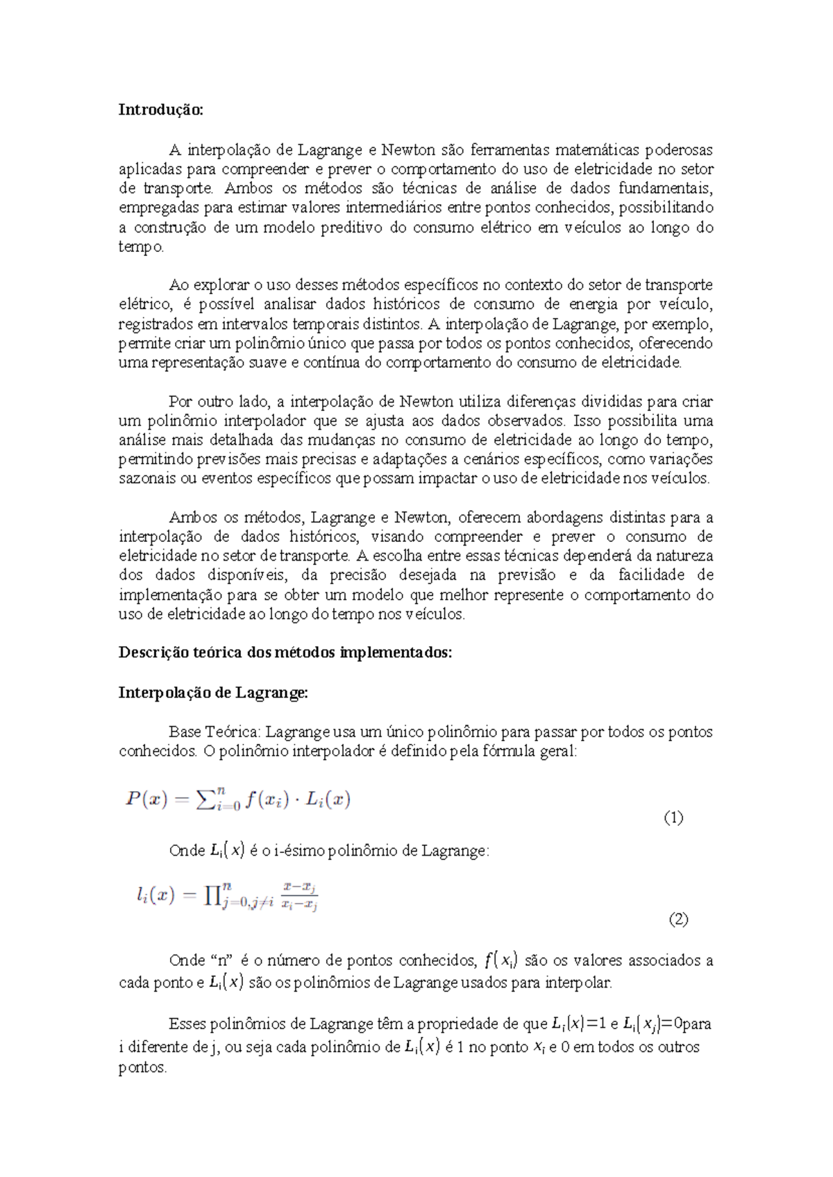 Metodos de langrange e newton - Introdução: A interpolação de Lagrange ...