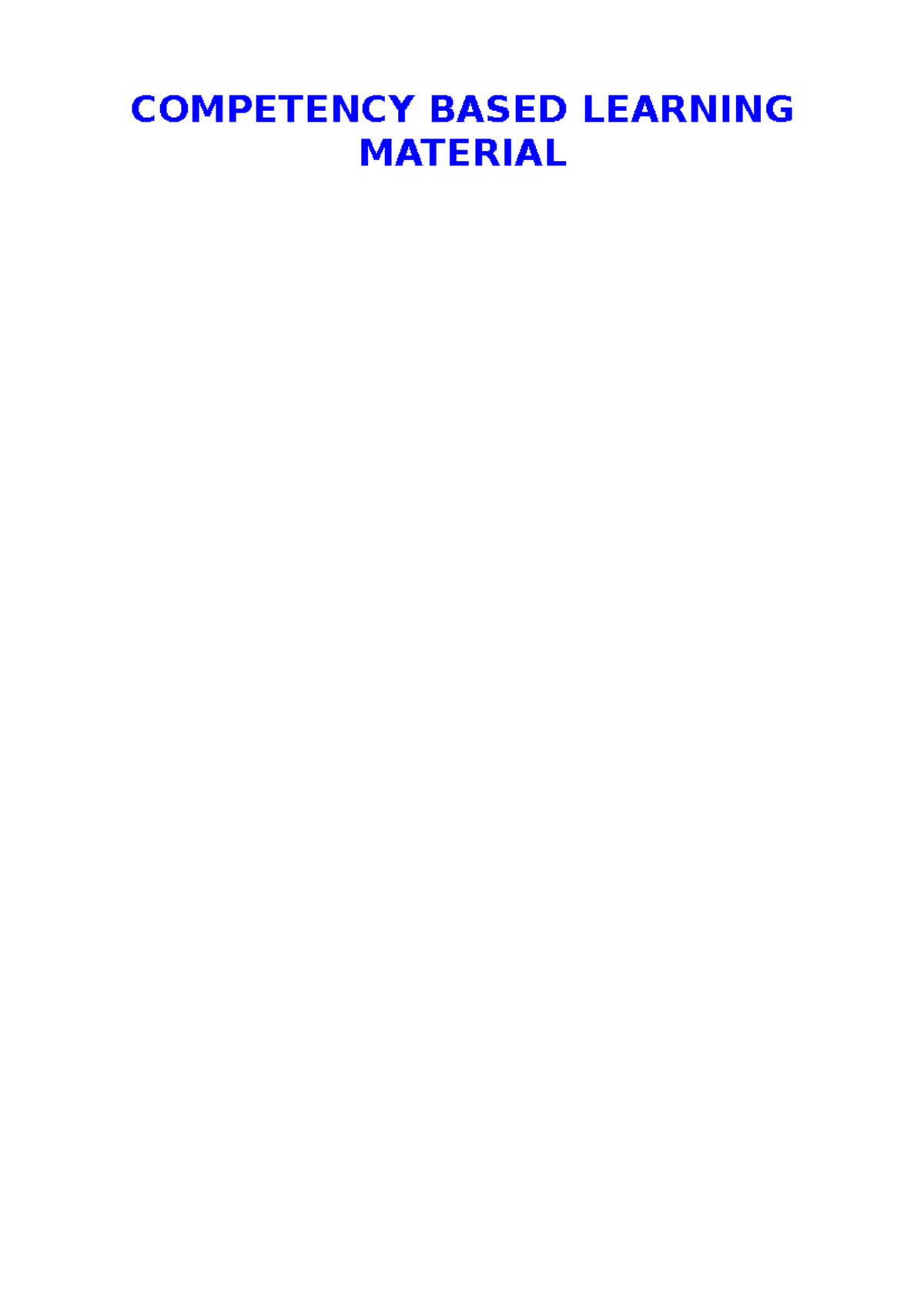 CBLM Perform Diesel TUNE UP - COMPETENCY BASED LEARNING MATERIAL HOW TO ...