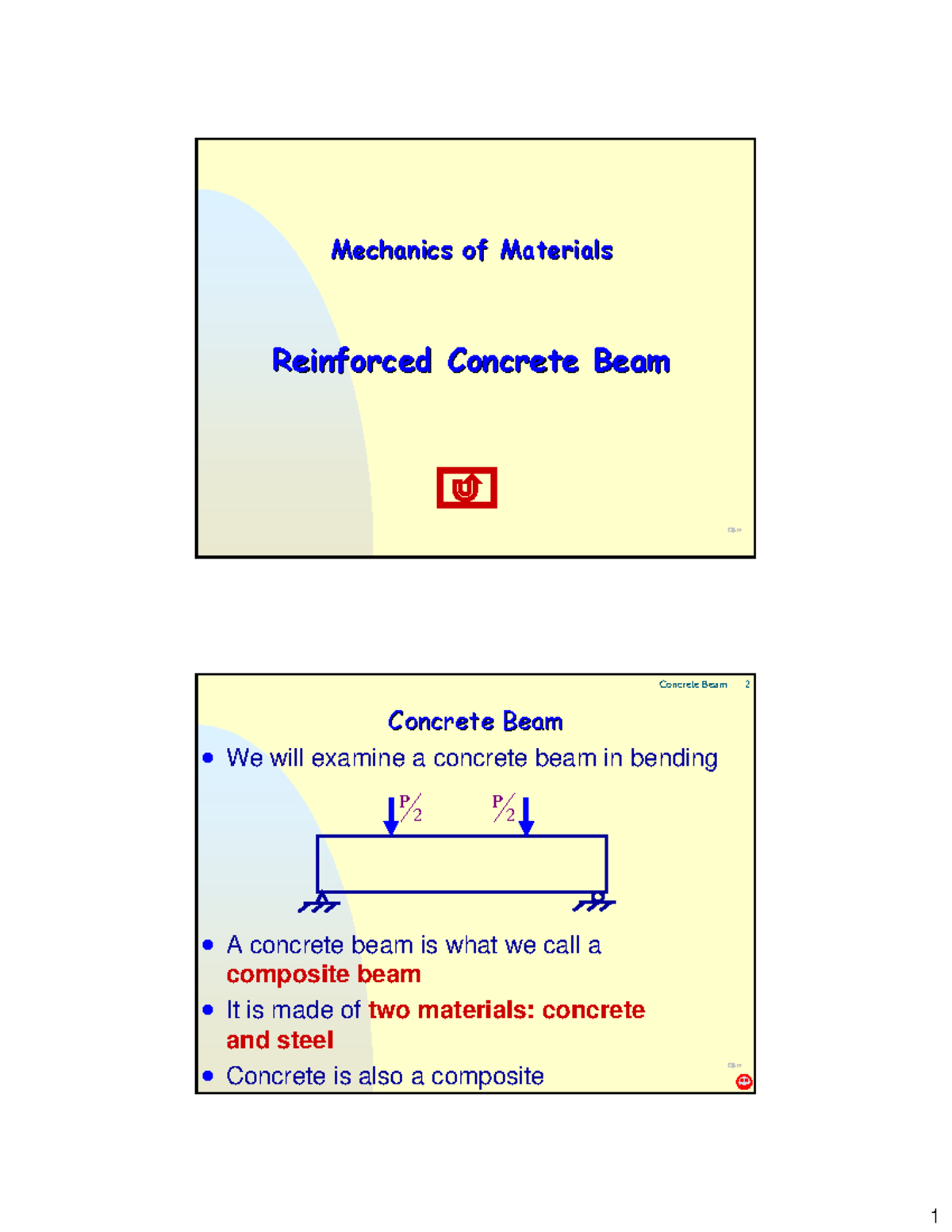 Concrete Beam Mechanics - ©jkm Mechanics of MaterialsMechanics of ...