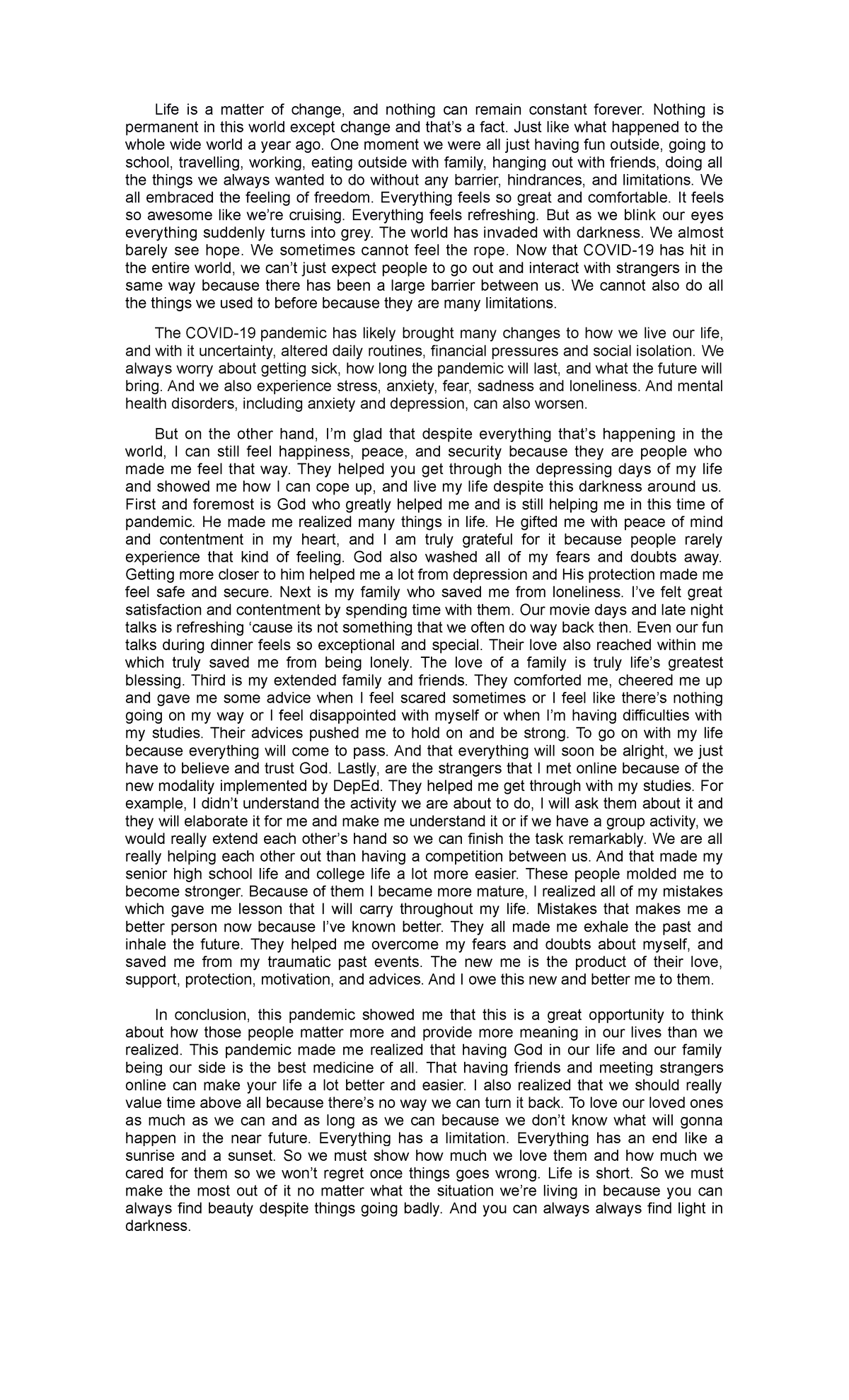 life of during the pandemic (experience of a struggling student ...