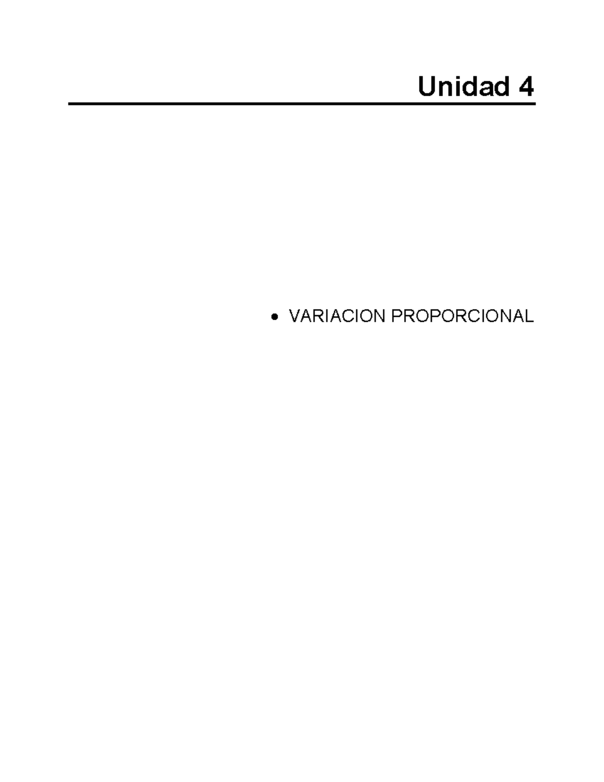 Proporcionalidad - REPASO DE CÁLCULO - Unidad 4 • VARIACION ...