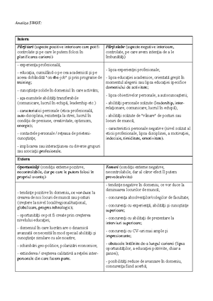 Plan de afaceri - suport de curs - PLANUL DE AFACERI Elementele de bază ...