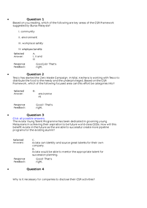 MPU_Corporate Social Responsibility - Lesson 2 Question 1 What does a ...