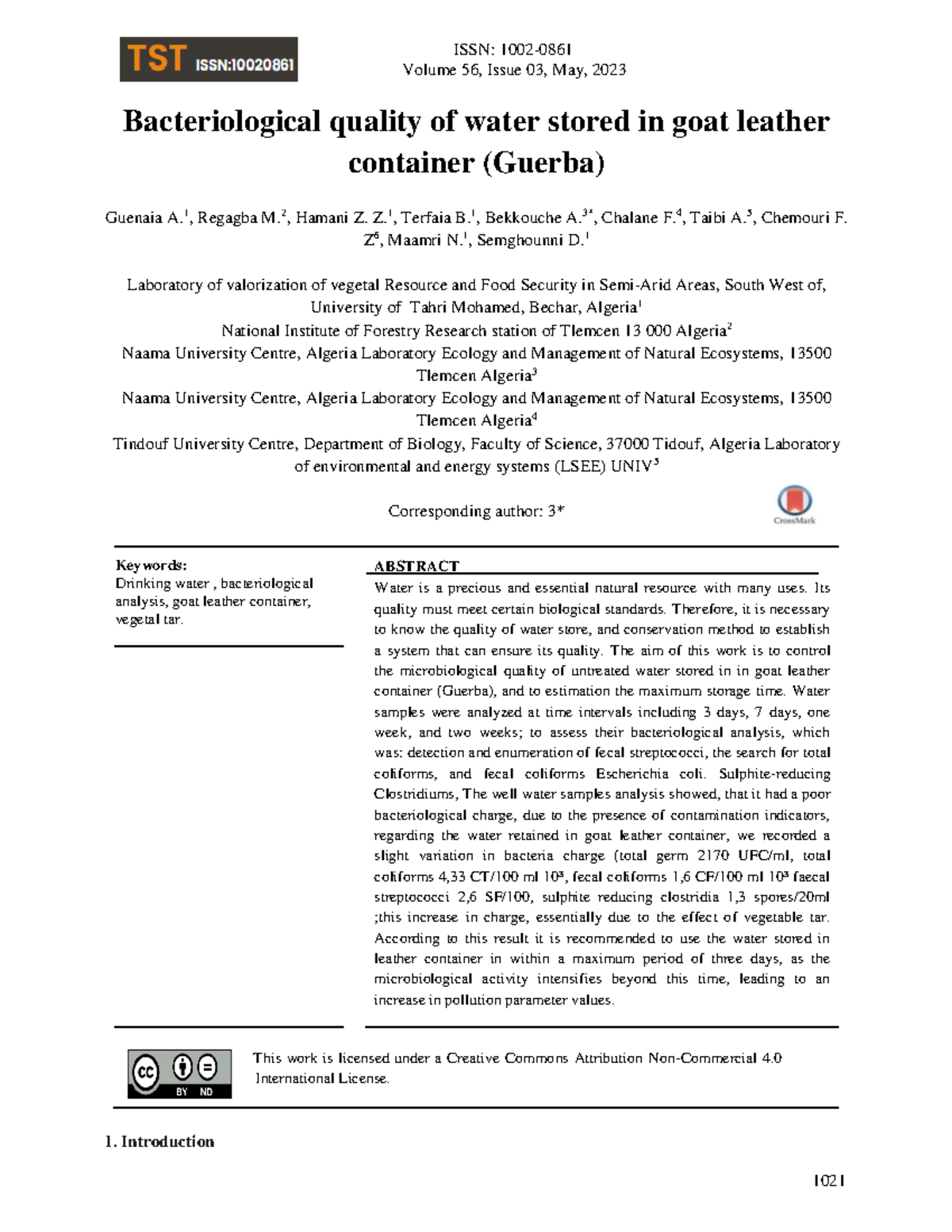 Guenaia Tobacco bacteriological-quality-of-water-stored-in-goat-leather ...