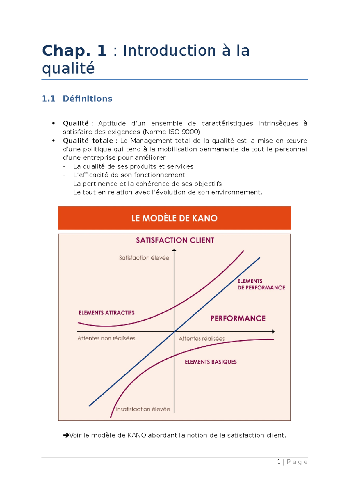 M1 - Management de la qualité des services - Chapitre 1 - Introduction ...