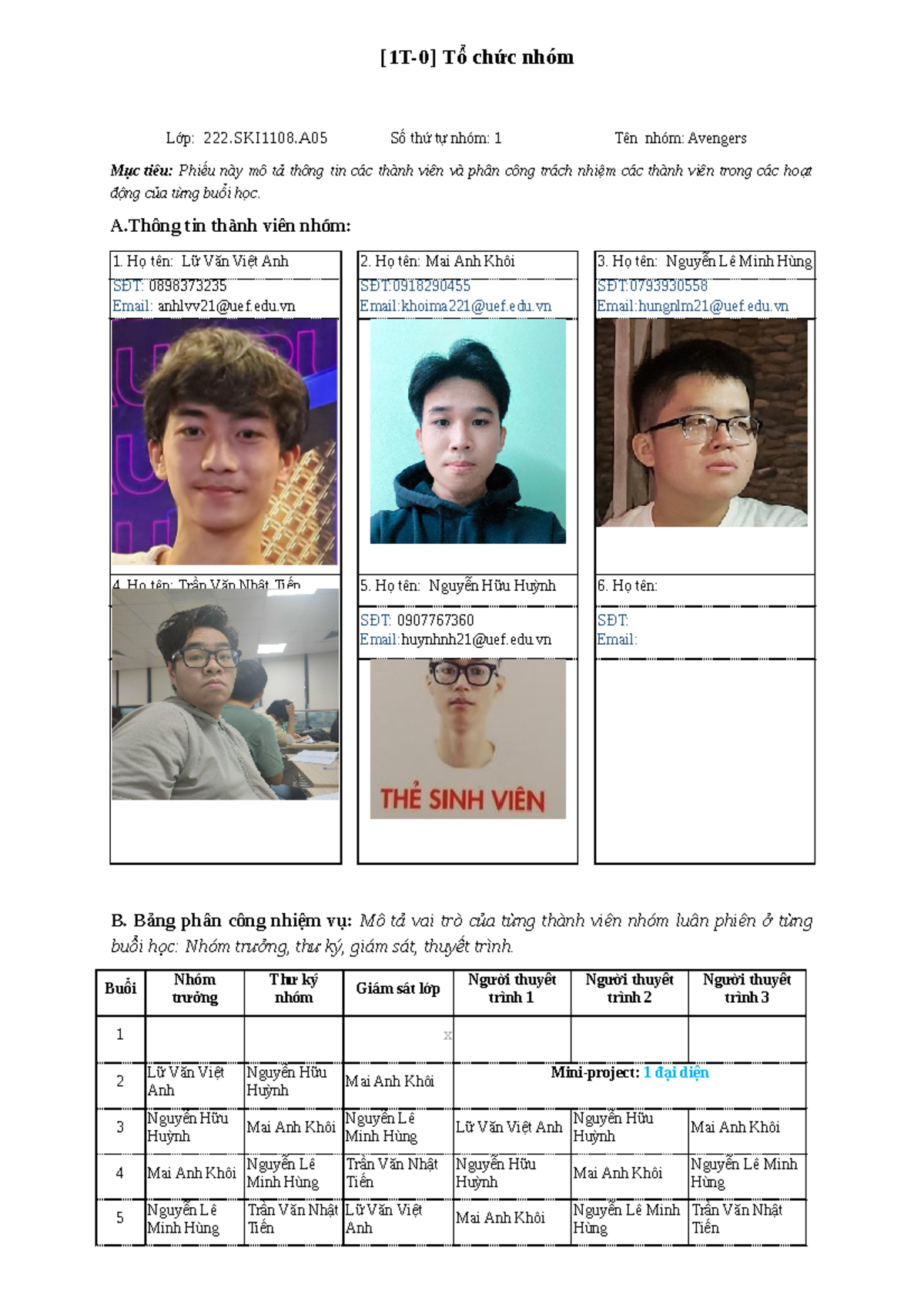 0. [1T-0] Tổ chức nhóm 1 - [1T-0] T ổ ch c nhómứ L p:ớ 222.SKI1108 S ố th ứ ựt nhóm: 1 Tên nhóm ...