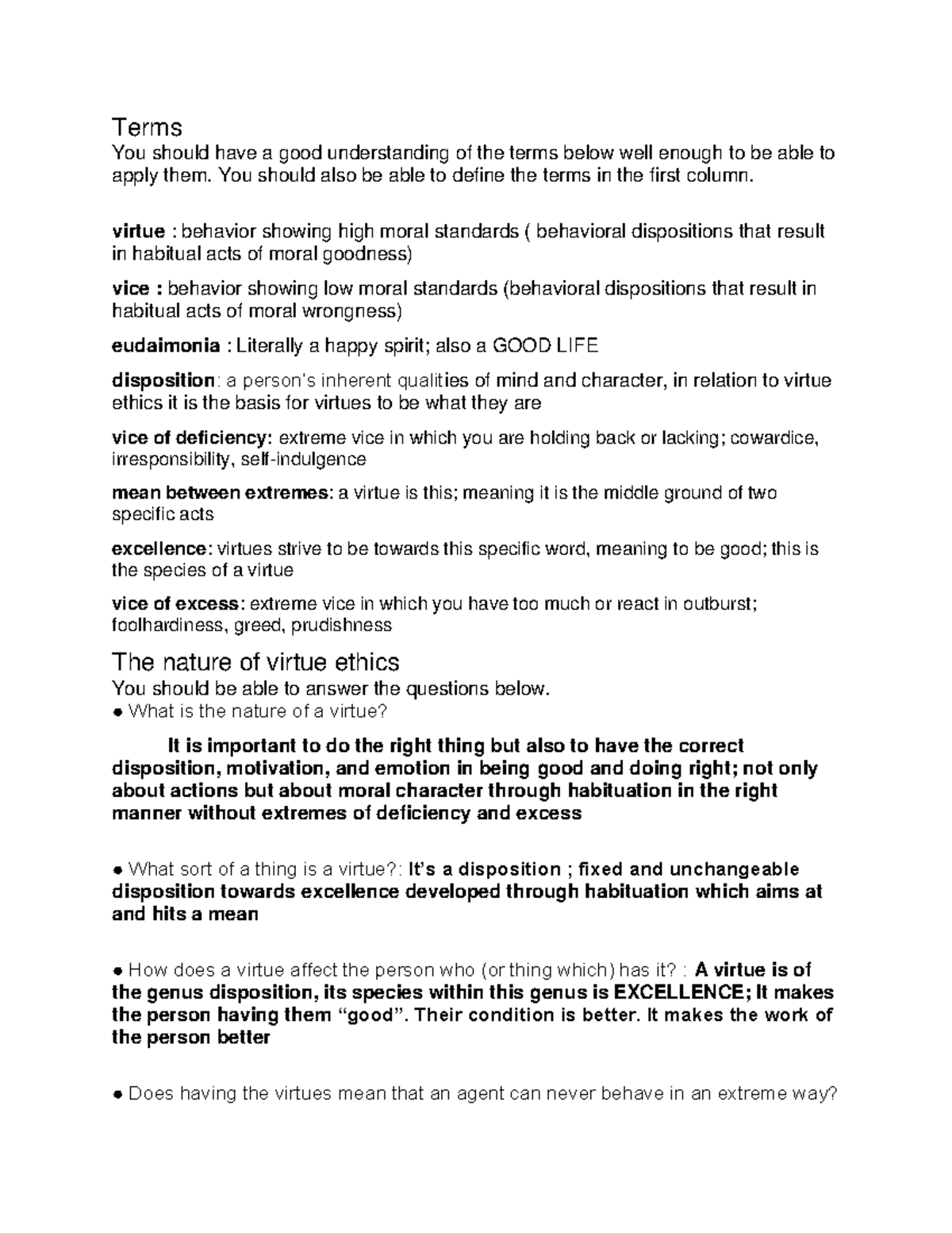 Studyguide copy - Study guide - Terms You should have a good ...