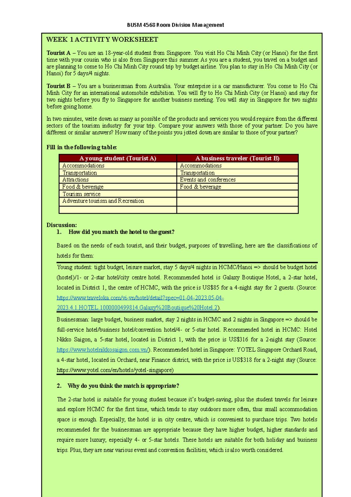 S3878341 - BUSM 4568 -Week 1 Activity Worksheet v2-1 - BUSM 4568 Room ...
