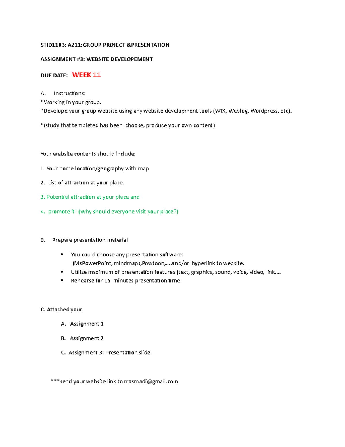 STID1103 Assignment 3 A2211 RR11112021 - STID1103: A211:GROUP PROJECT &PRESENTATION ASSIGNMENT ...