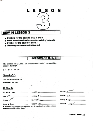 Lesson 1 in MSupdated - INSTRUCTIONAL MATERIALS FOR OFAD 30133 MACHINE SHORTHAND With LABORATORY ...