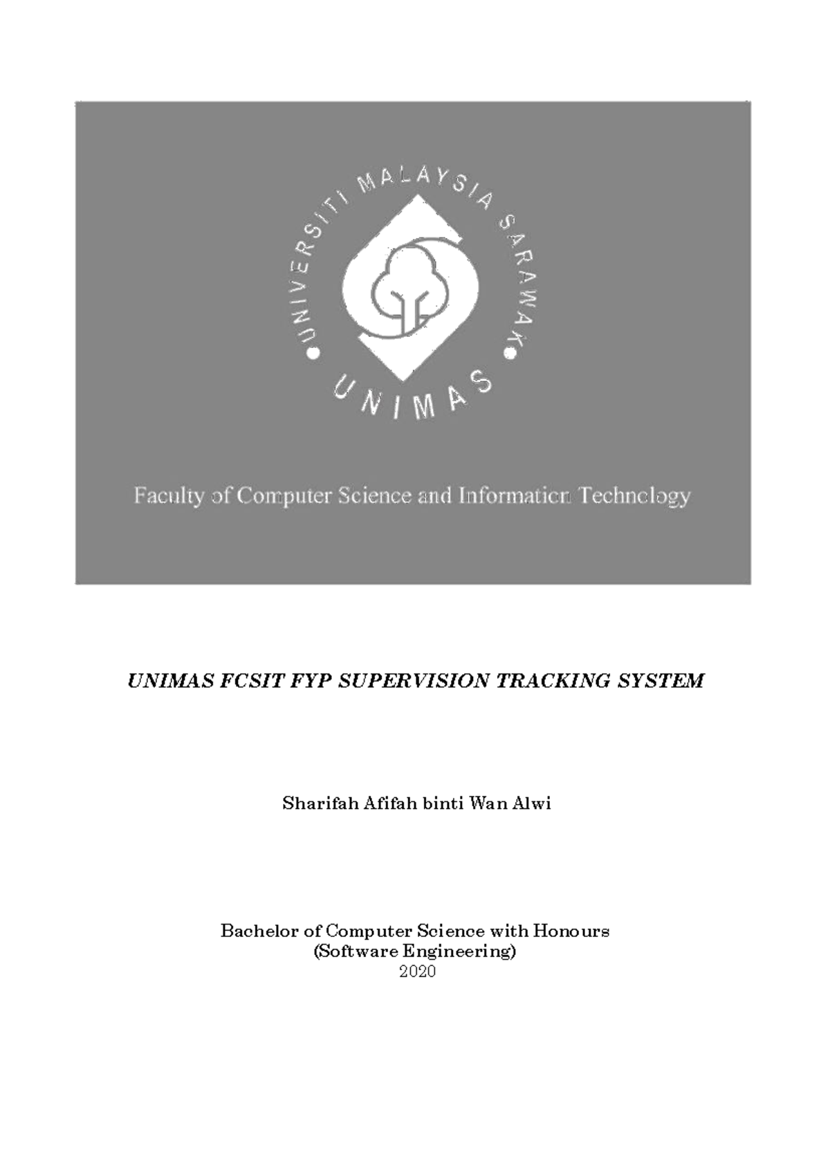 Sharifah Afifah Binti Wan Alwi - 24 pgs - UNIMAS FCSIT FYP SUPERVISION ...