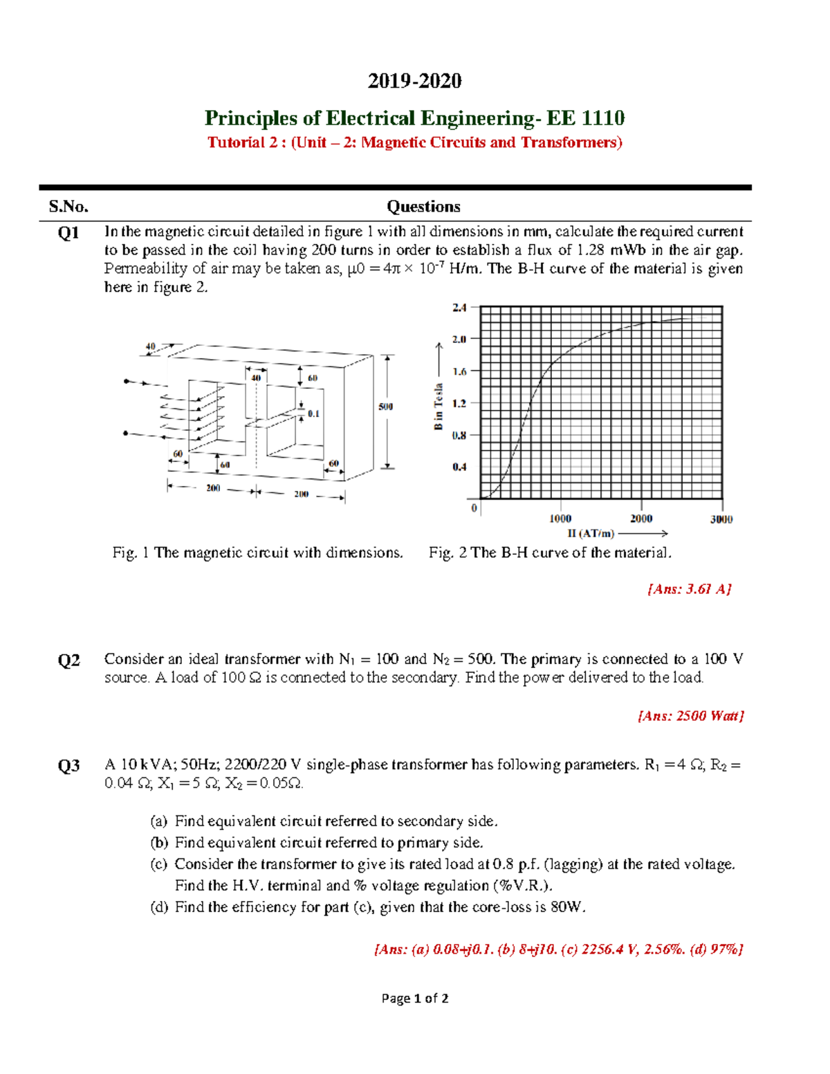 2 n 3 - Page 1 of 2 2019- Principles of Electrical Engineering- EE 1110 ...