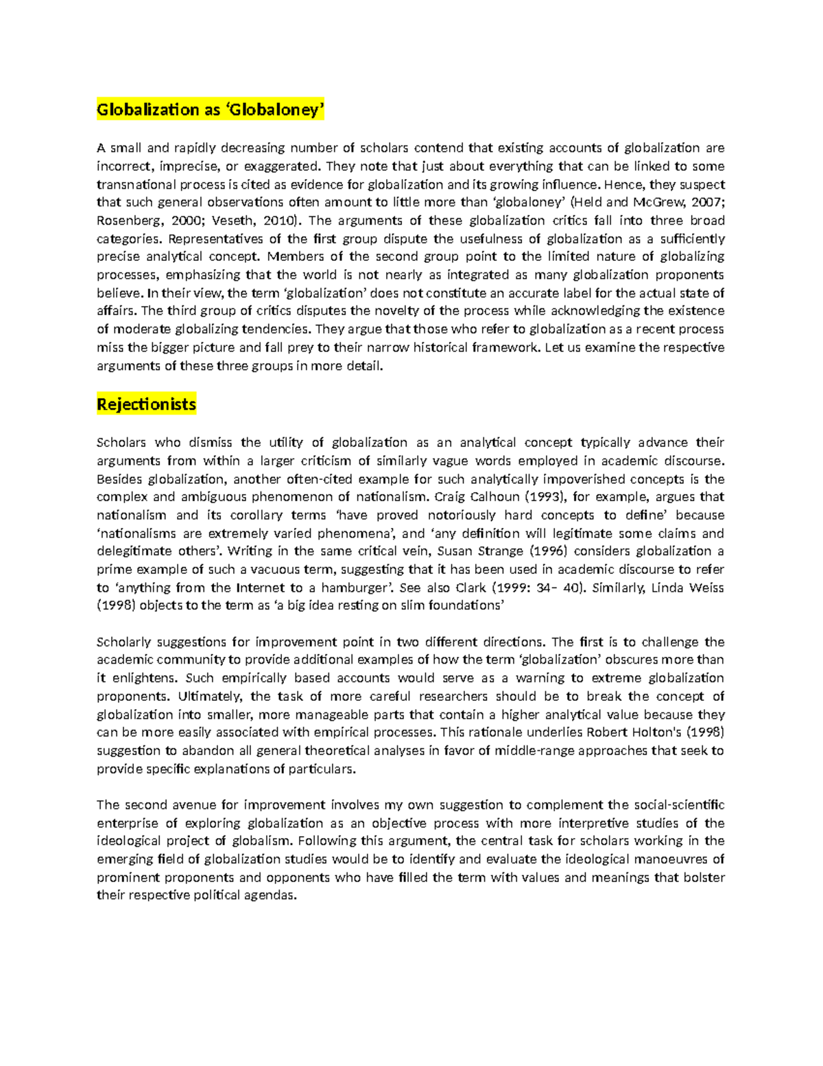 Globalization as ‘Globaloney’ - They note that just about everything ...