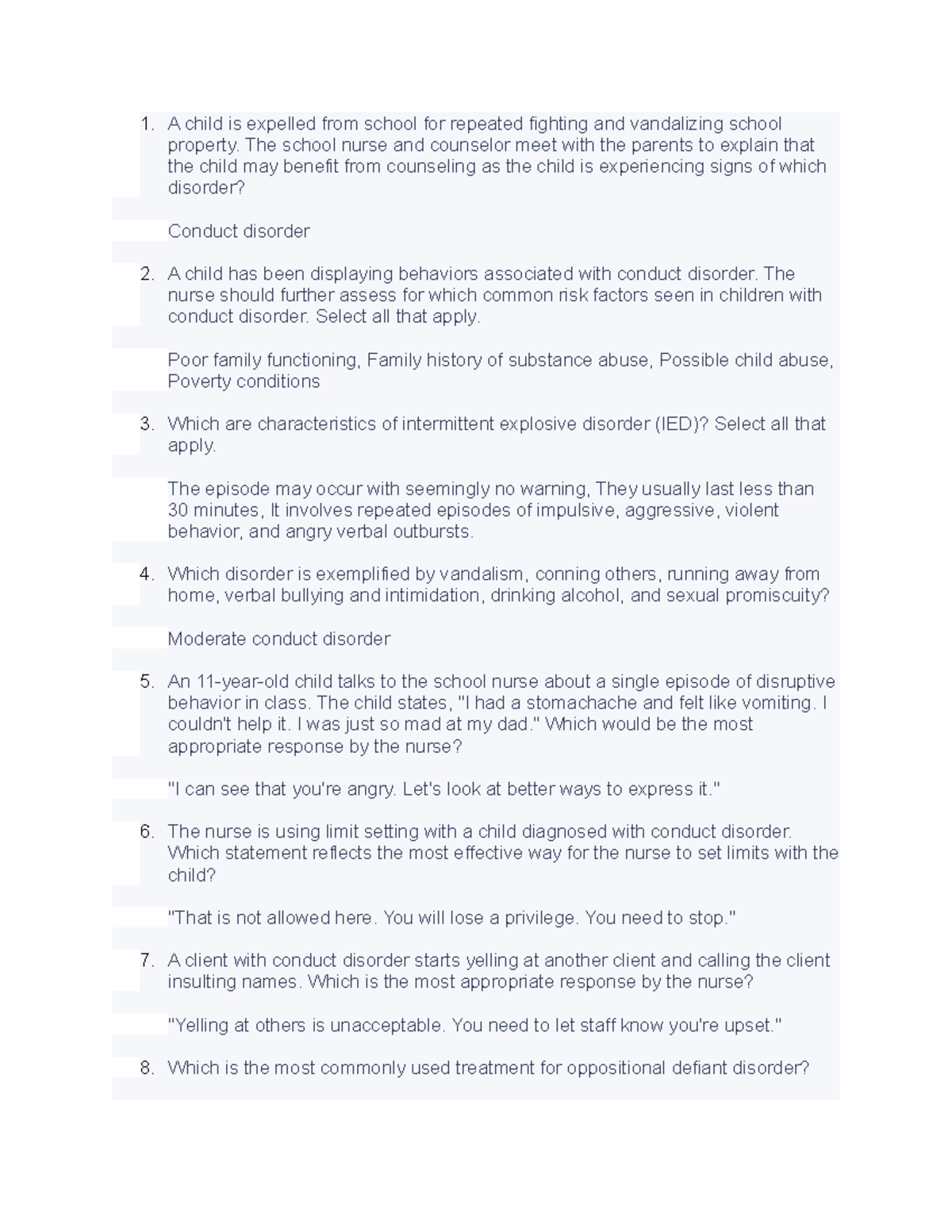 Chapter 23 - Practice material - A child is expelled from school for ...