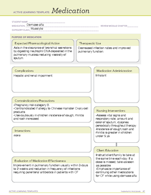 ATI Medication template Dobutamine - ACTIVE LEARNING TEMPLATES ...