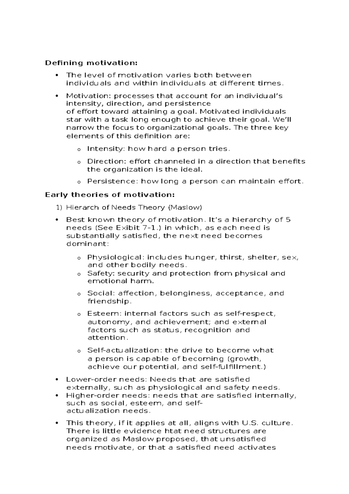 Motivation basics - Summary Marketing research - Defining motivation ...