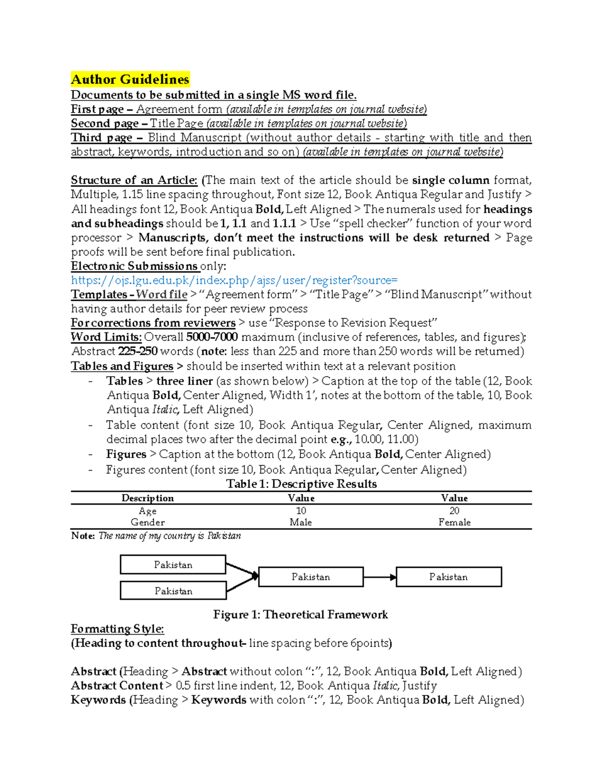 Author Guidelines - Author Guidelines Documents to be submitted in a ...