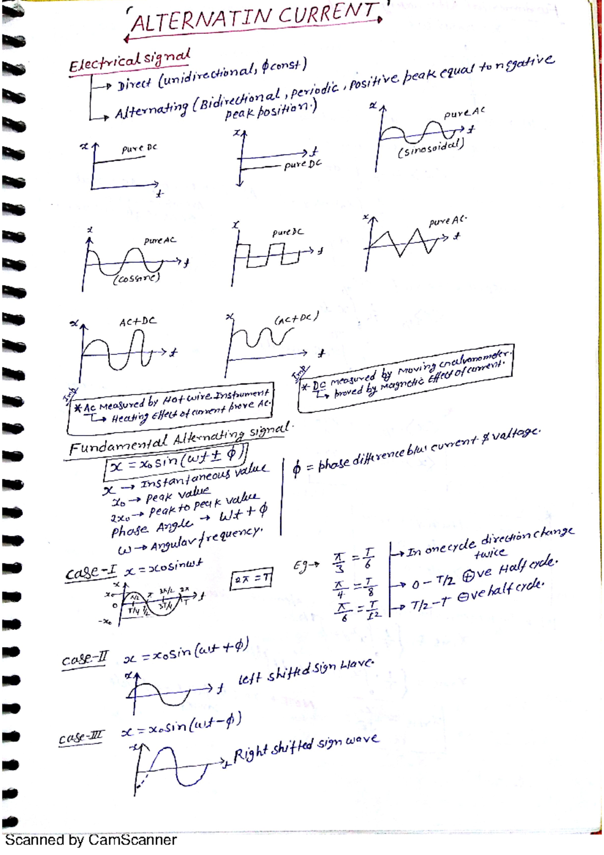 Alternating current - Notes - mechanical engineering - Studocu
