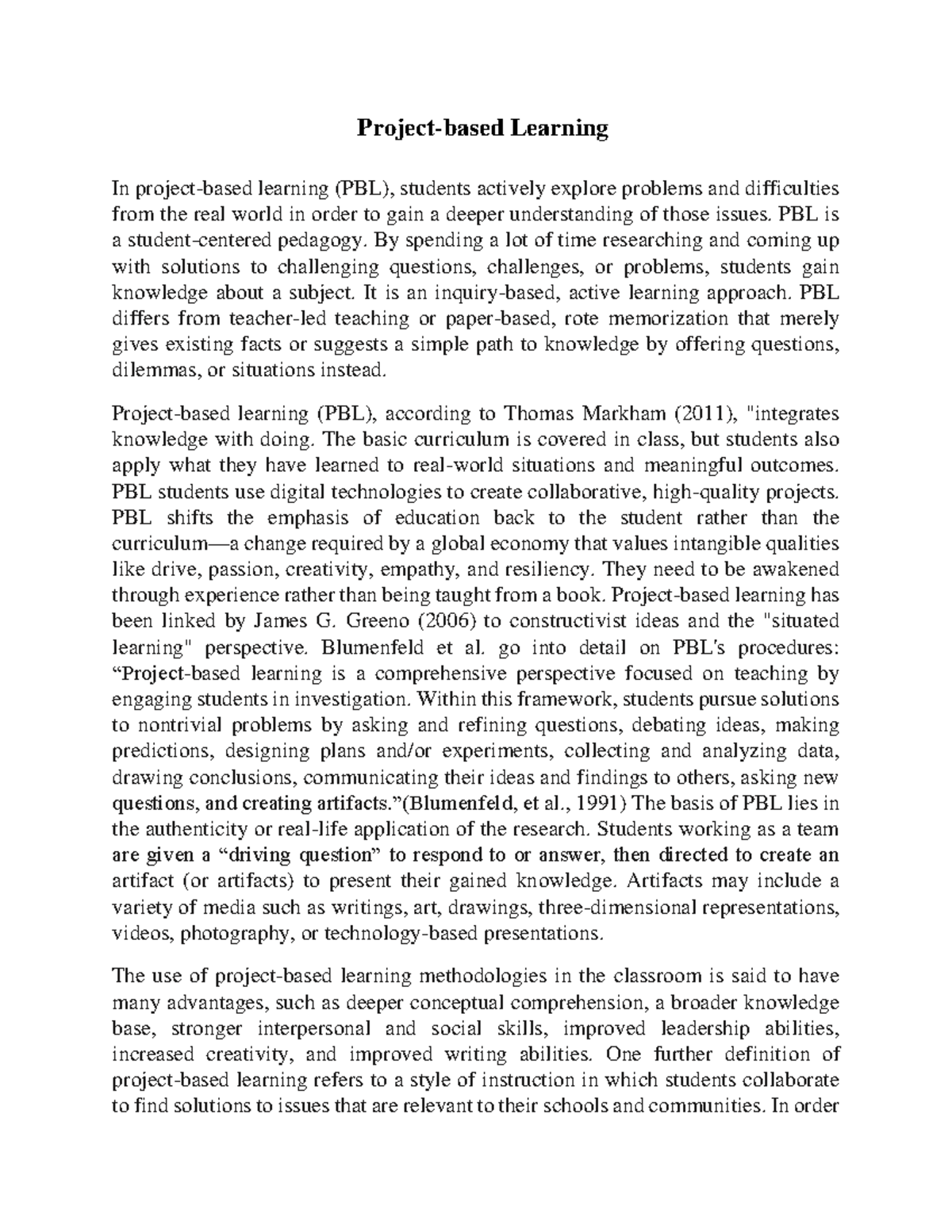 Various Educational Technology Practices 6 Project Based Learning Part 1 Project Based 