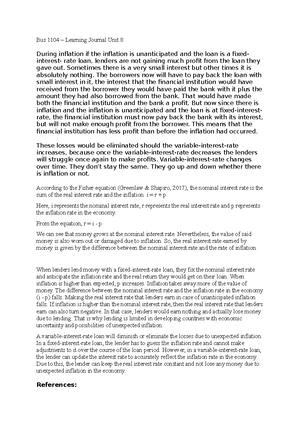 Bus 1104 – Written Assignment Unit 7 - Bus 1104 – Written Assignment Unit 7 Q. Suppose that the ...